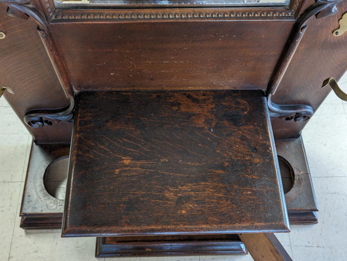 RARE Antique Victorian Revival Oak Hall Tree For Sale at 1stDibs ...