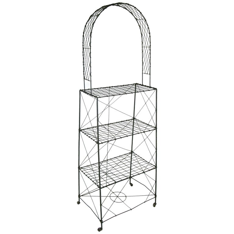 Rare Antique Wavy Wire Étagère Plant Stand at 1stDibs