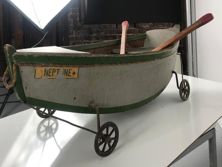 Rare Antique Wooden Child's Ride on Wooden Toy Boat by Nautilus Toy Co ...