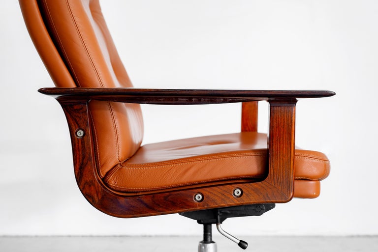 Rare Arne Vodder Office Chair at 1stDibs | caramel leather office chair ...
