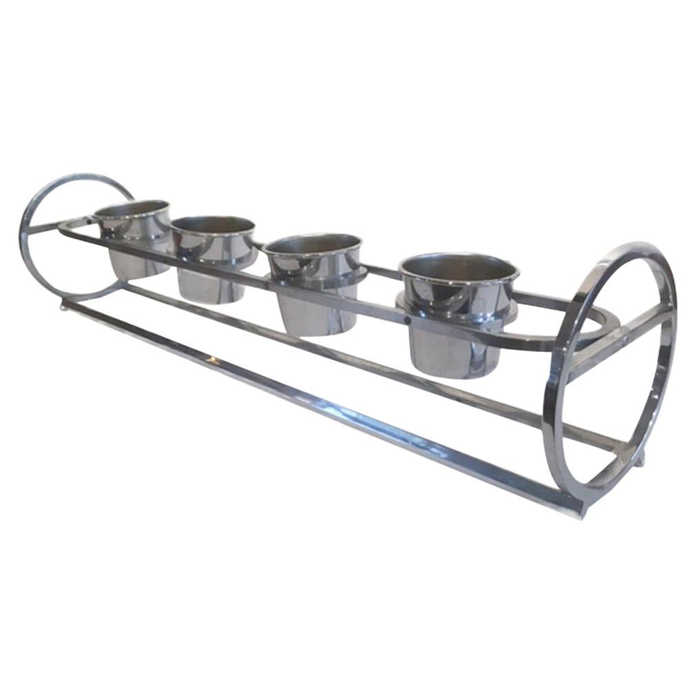 Rare Art Deco Chrome Gyroscopic / Gimbaled, Whiskey / Cocktail Server ...