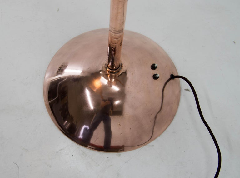 Rare Art Deco Copper Floor Lamp, 1930, Restored For Sale at 1stDibs
