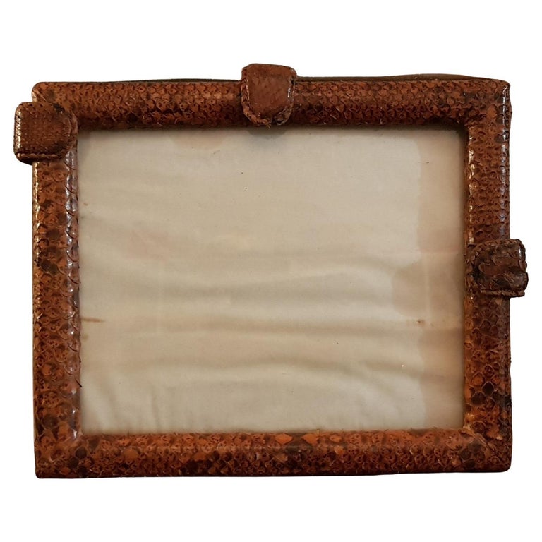 Rare Art Deco French Snakeskin Picture Frame For Sale at 1stDibs