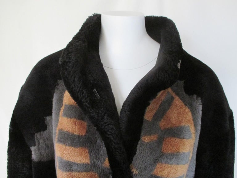 Rare Art-Deco Print Sheared Beaver Fur Coat at 1stDibs