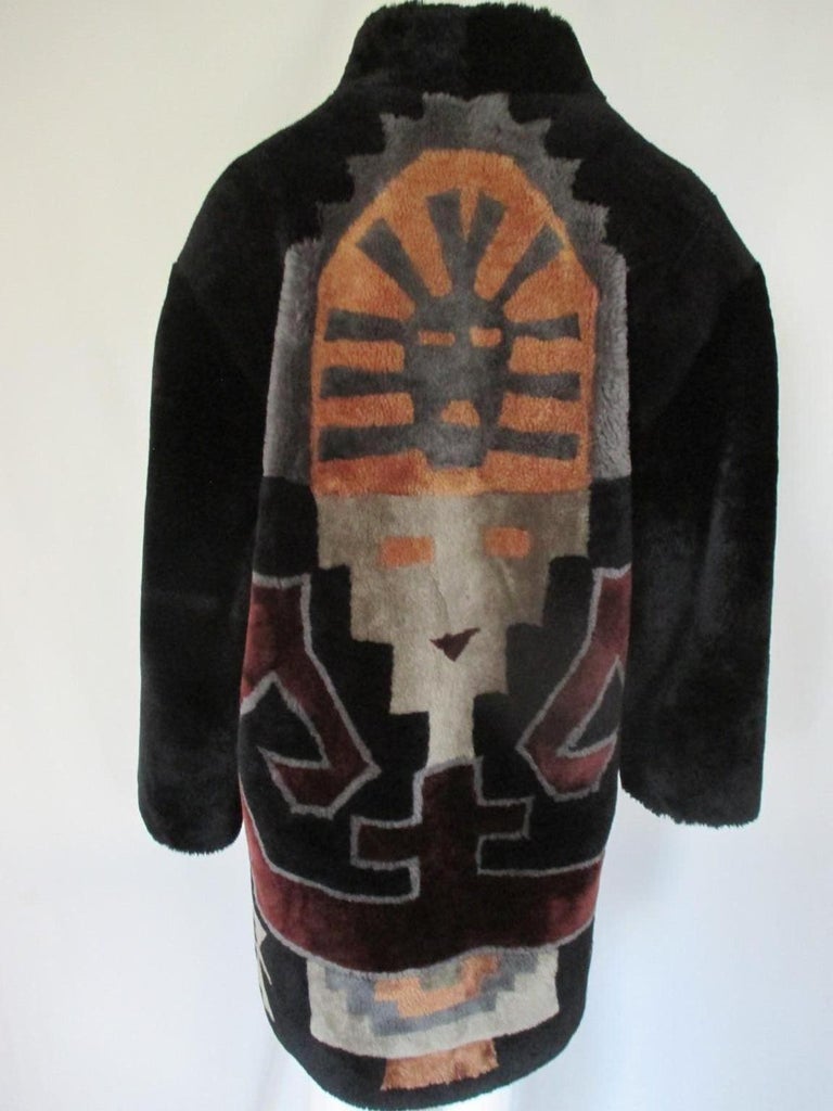 Rare Art-Deco Print Sheared Beaver Fur Coat at 1stDibs