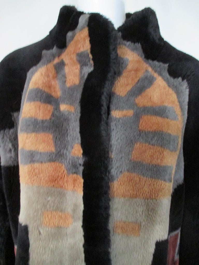 Rare Art-Deco Print Sheared Beaver Fur Coat at 1stDibs