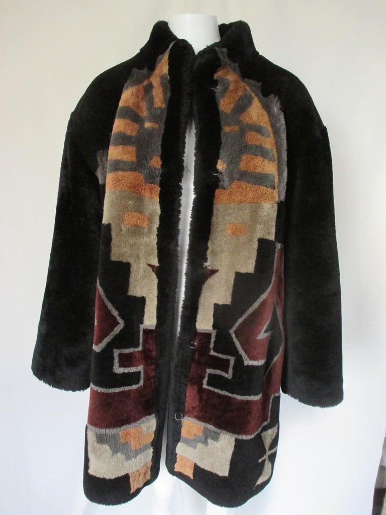 Rare Art-Deco Print Sheared Beaver Fur Coat at 1stDibs