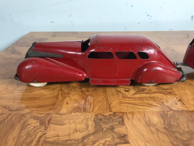 Rare Art Deco Wyandotte Pressed Steel LaSalle Car and Travel Trailer ...
