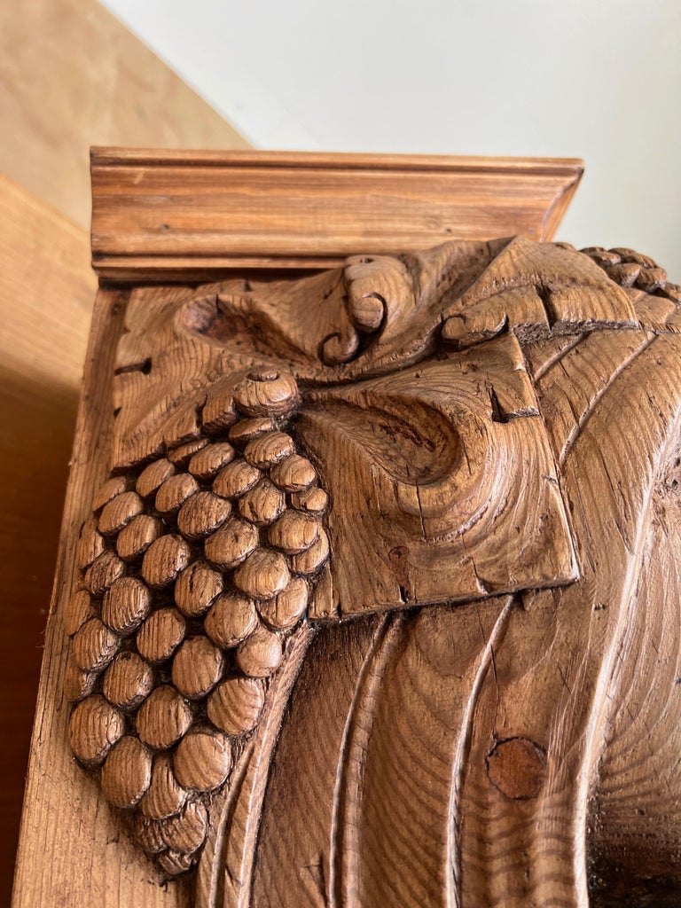 Rare Art Nouveau Era Corner Bracket / Shelf with Amphictyonis Mask ...