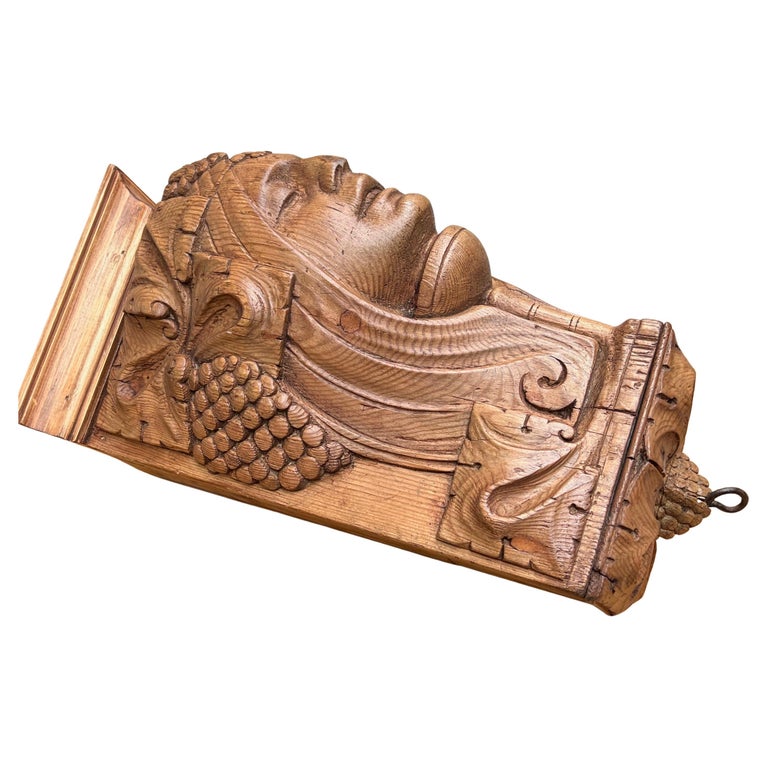 Rare Art Nouveau Era Corner Bracket / Shelf with Amphictyonis Mask ...