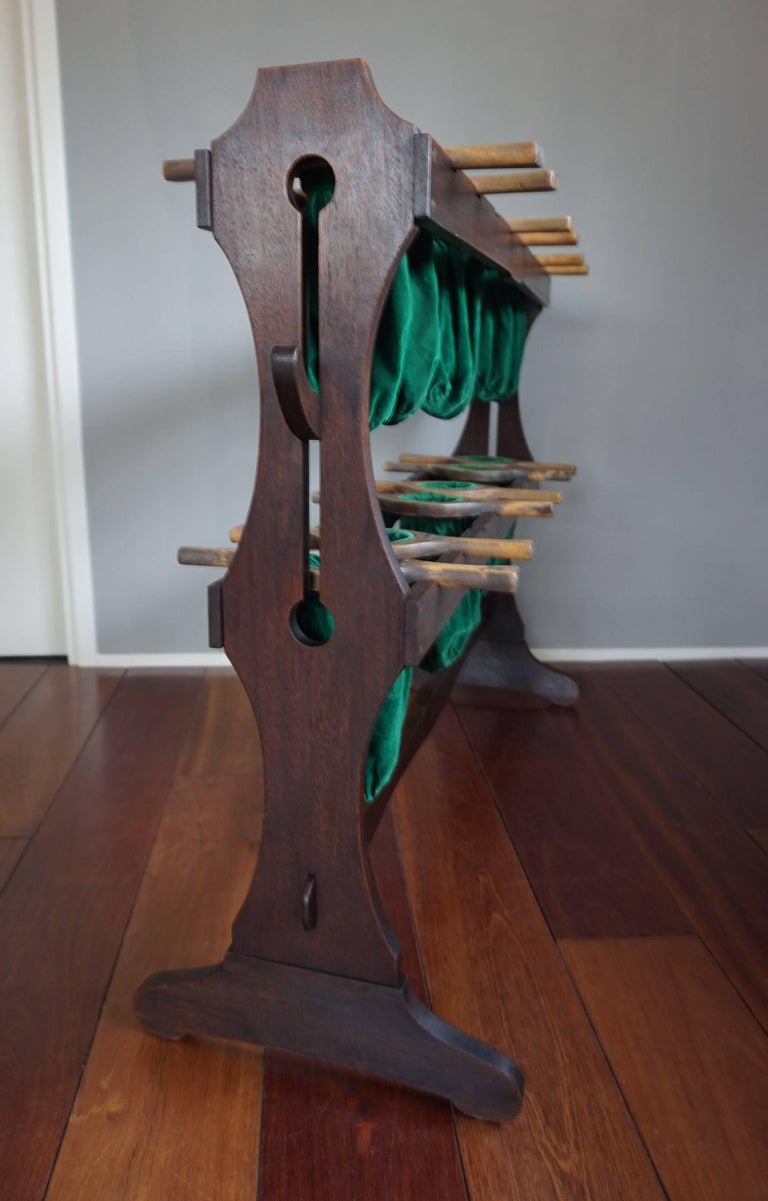 Arts and Crafts Church Offering Bags Stand with 12 Original Wood and ...