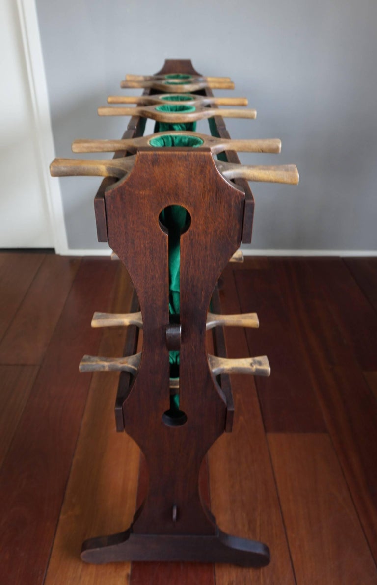 Arts and Crafts Church Offering Bags Stand with 12 Original Wood and ...