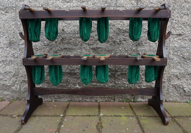 Arts and Crafts Church Offering Bags Stand with 12 Original Wood and ...