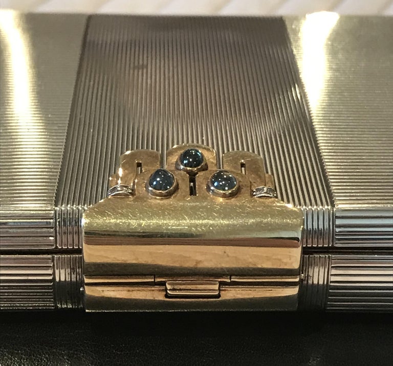 Rare Asprey and Co London 1938 Sterling Silver Diamond Gold Gilt ...
