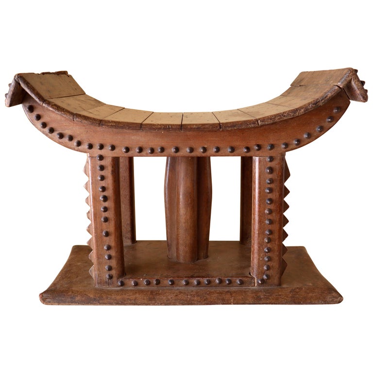 Rare Assembled Akan Seat Stool Ghana Ashanti Fante art For Sale at 1stDibs