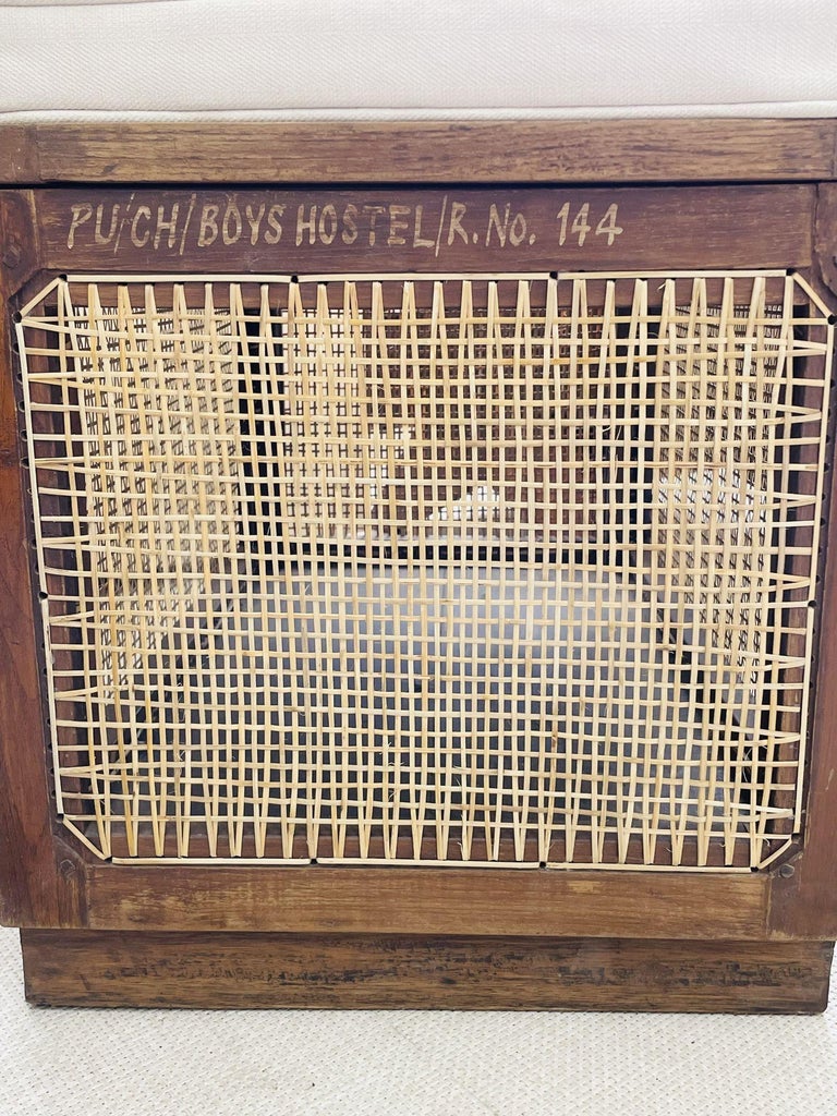 Rare Linen Chest/Box/Bench, Mid-Century Modern, Attributed to Pierre ...