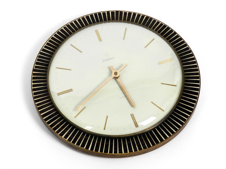 Rare Beautiful 1960s Junghans Electric Wall Clock Made of Ceramic and ...