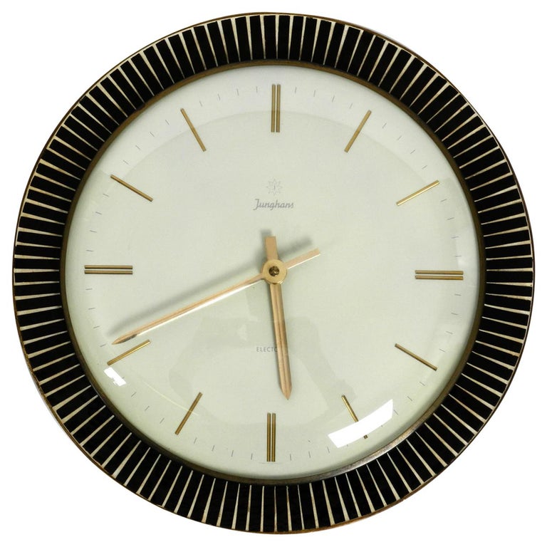 Rare Beautiful 1960s Junghans Electric Wall Clock Made of Ceramic and ...