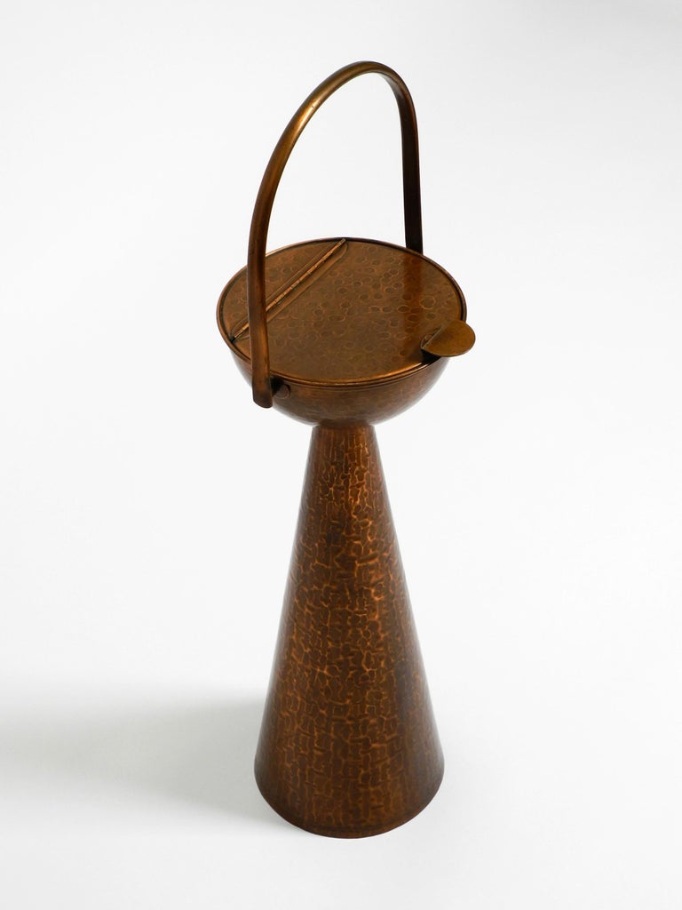 Rare Beautiful Midcentury Copper Standing Ashtray by Harald Buchrucker ...