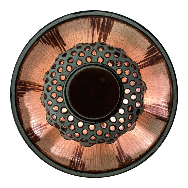 Rare Bente Jessen Ceramic Wall lamp for BJ Ceramics Denmark, ca 1970s ...