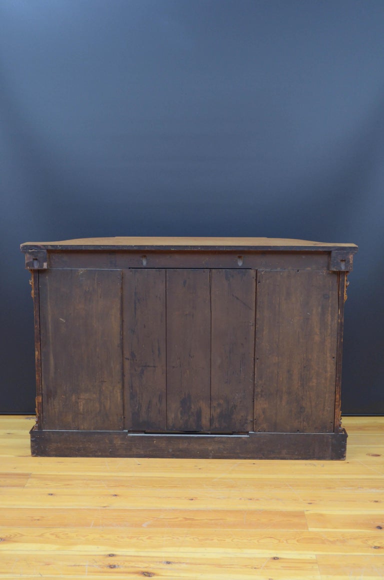 Rare Bird's Eye Maple Victorian Credenza For Sale at 1stDibs