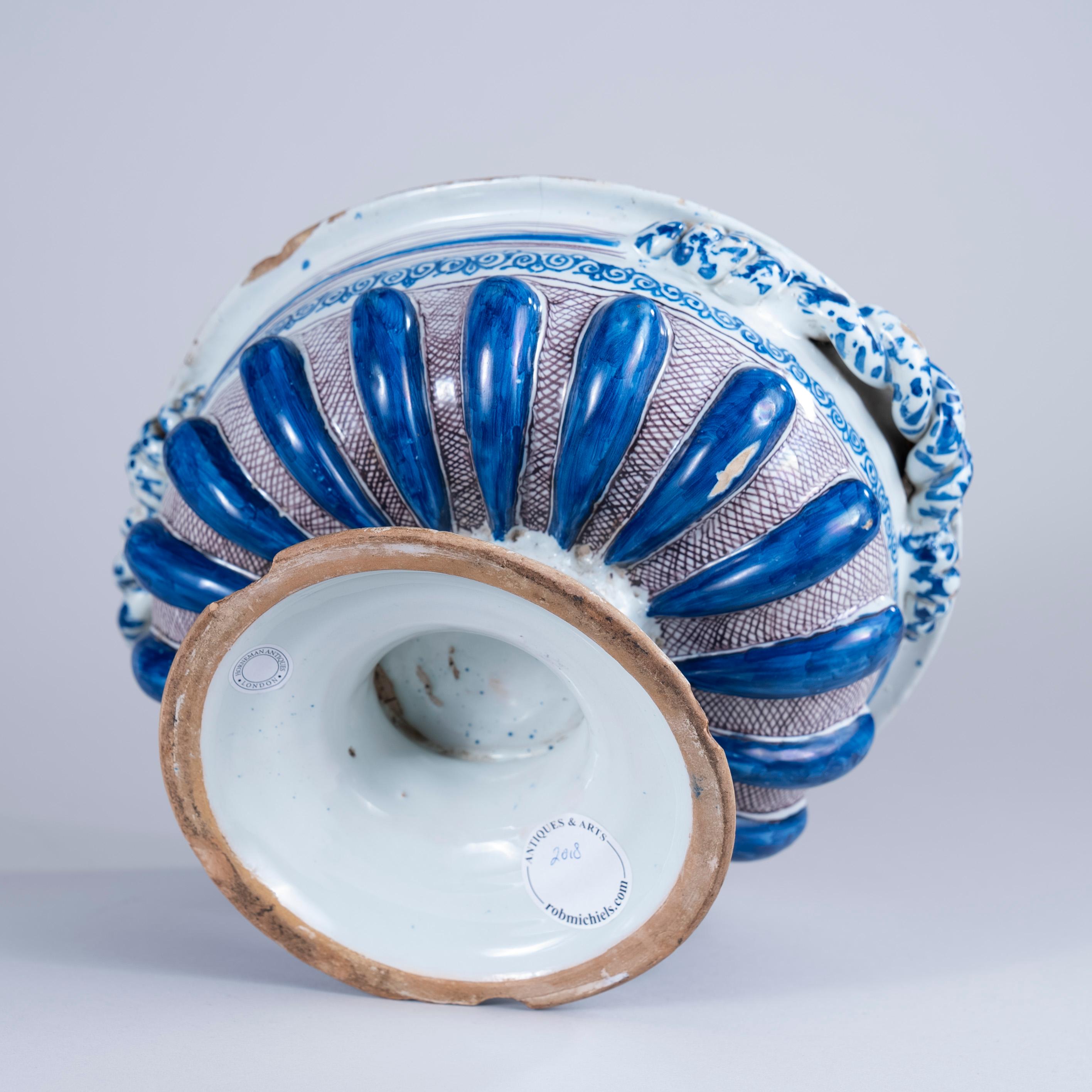 Rare, Bold Late 17th Century French Faience Bowl, Nevers, circa 1670 ...