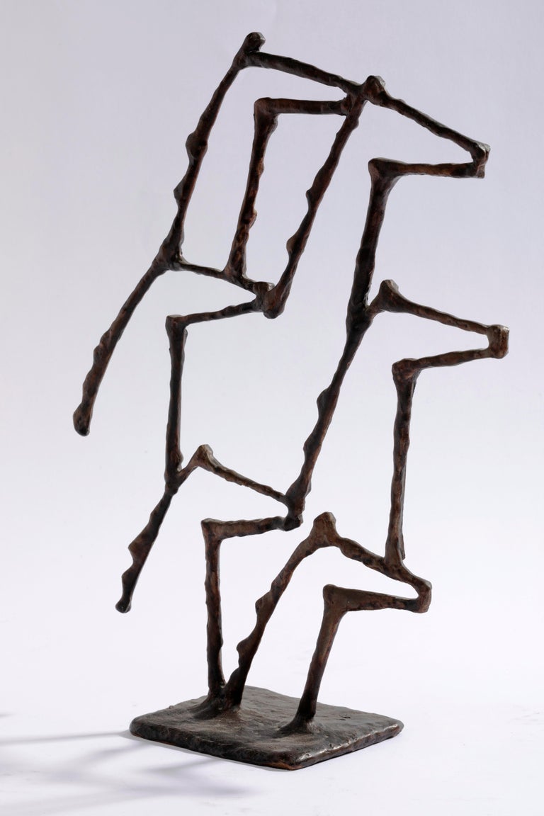 Rare Bronze Sculpture by Pierre Manoli, Horses Profiles, France, 20th ...