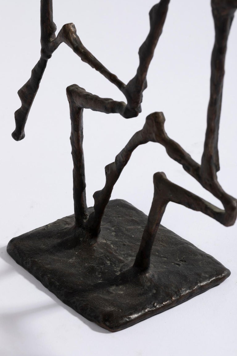 Rare Bronze Sculpture by Pierre Manoli, Horses Profiles, France, 20th ...