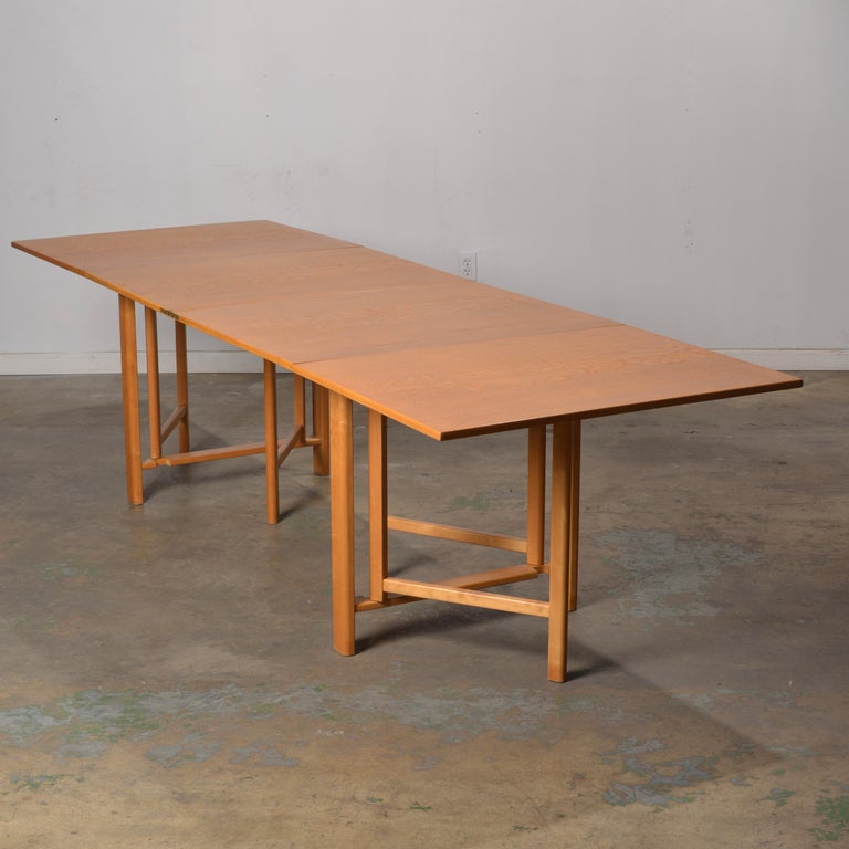 Rare Bruno Mathsson "Maria Flap" Folding Table in Oak, Karl Mathsson ...