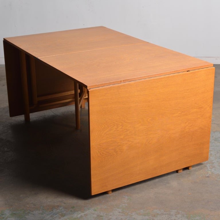 Rare Bruno Mathsson "Maria Flap" Folding Table in Oak, Karl Mathsson ...