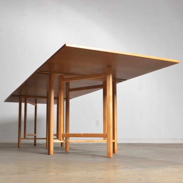 Rare Bruno Mathsson "Maria Flap" Folding Table in Oak, Karl Mathsson ...