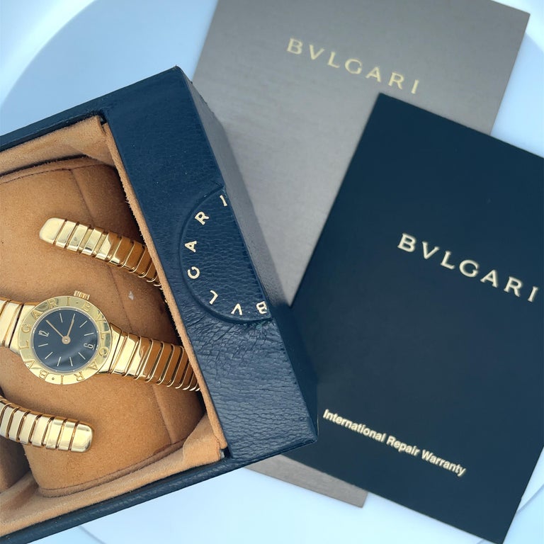 Rare Bulgari Yellow Gold Tubogas Serpenti Vintage Central Dial Original ...