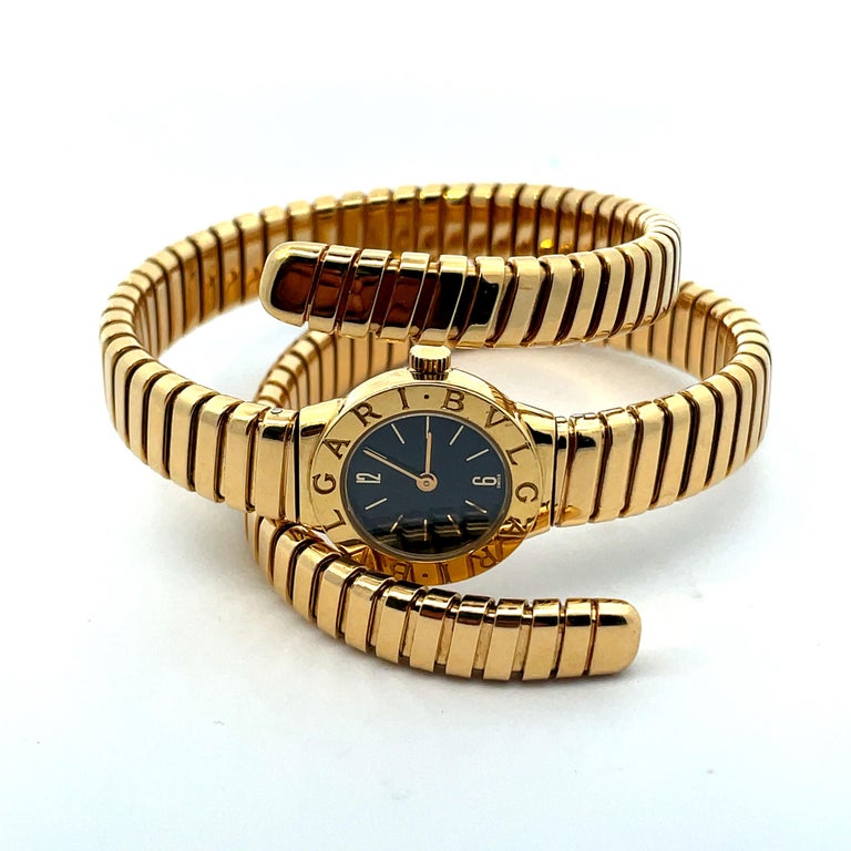 Rare Bulgari Yellow Gold Tubogas Serpenti Vintage Central Dial Original ...