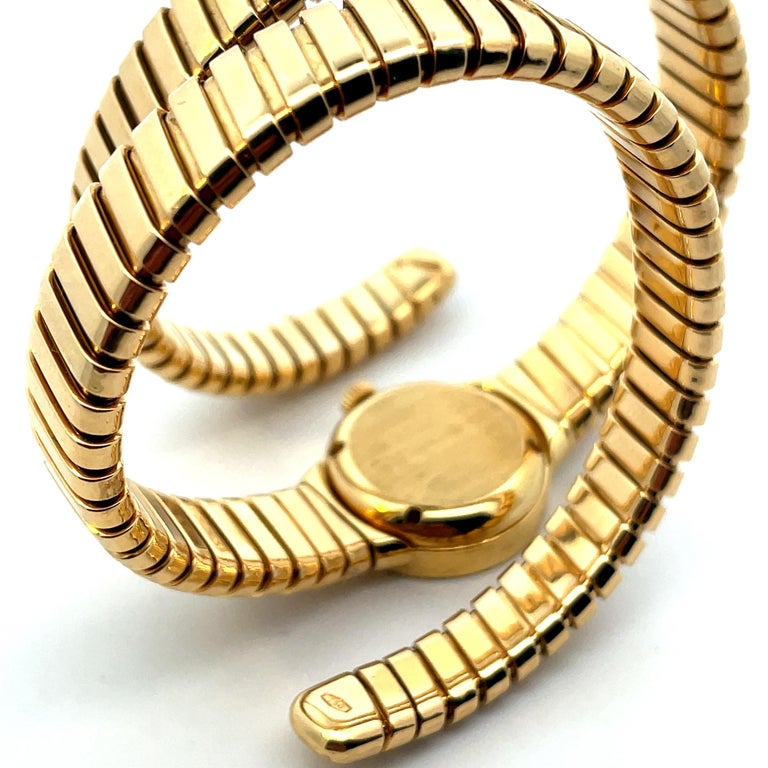 Rare Bulgari Yellow Gold Tubogas Serpenti Vintage Central Dial Original ...