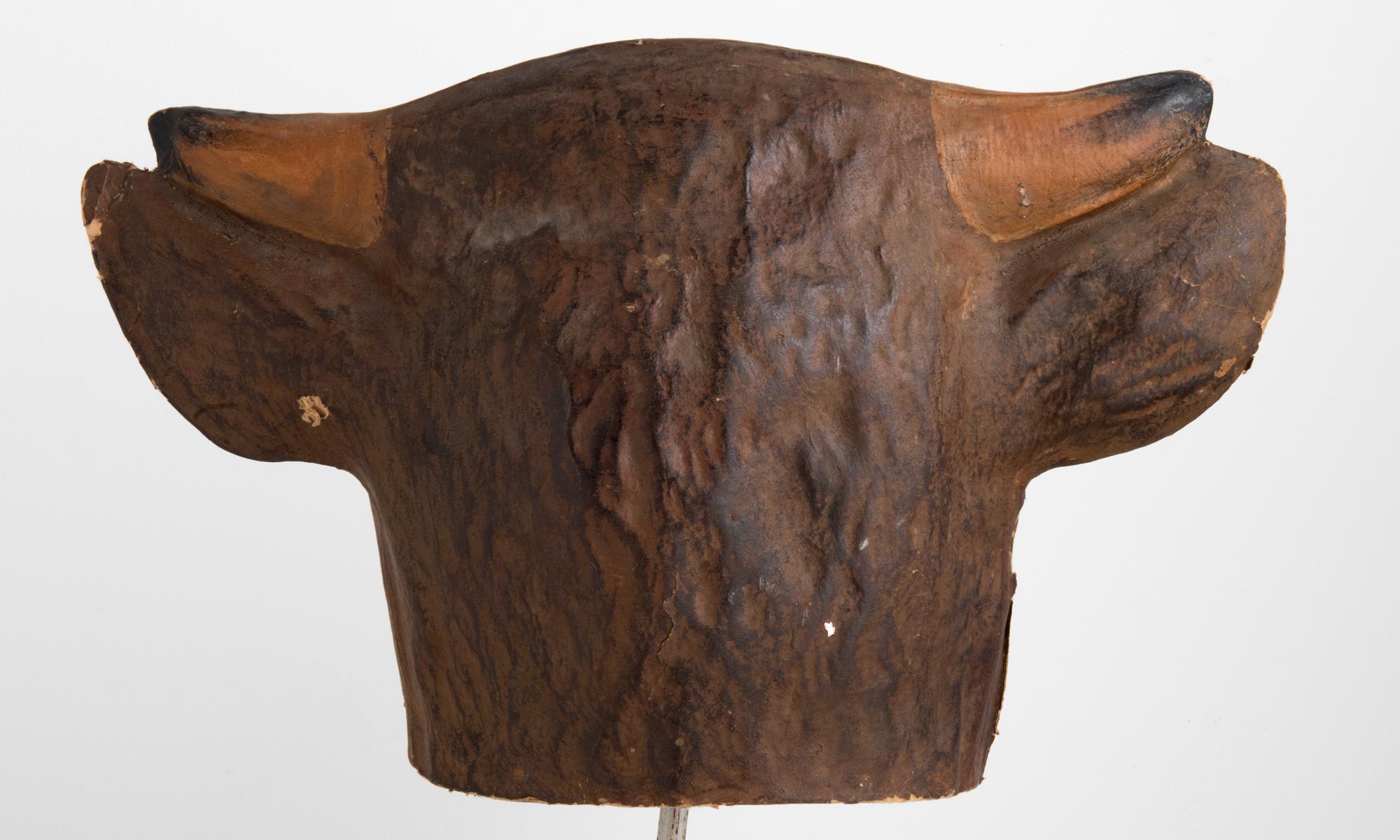 Rare Bull Theatre Mask, Belgium, circa 1930 at 1stDibs