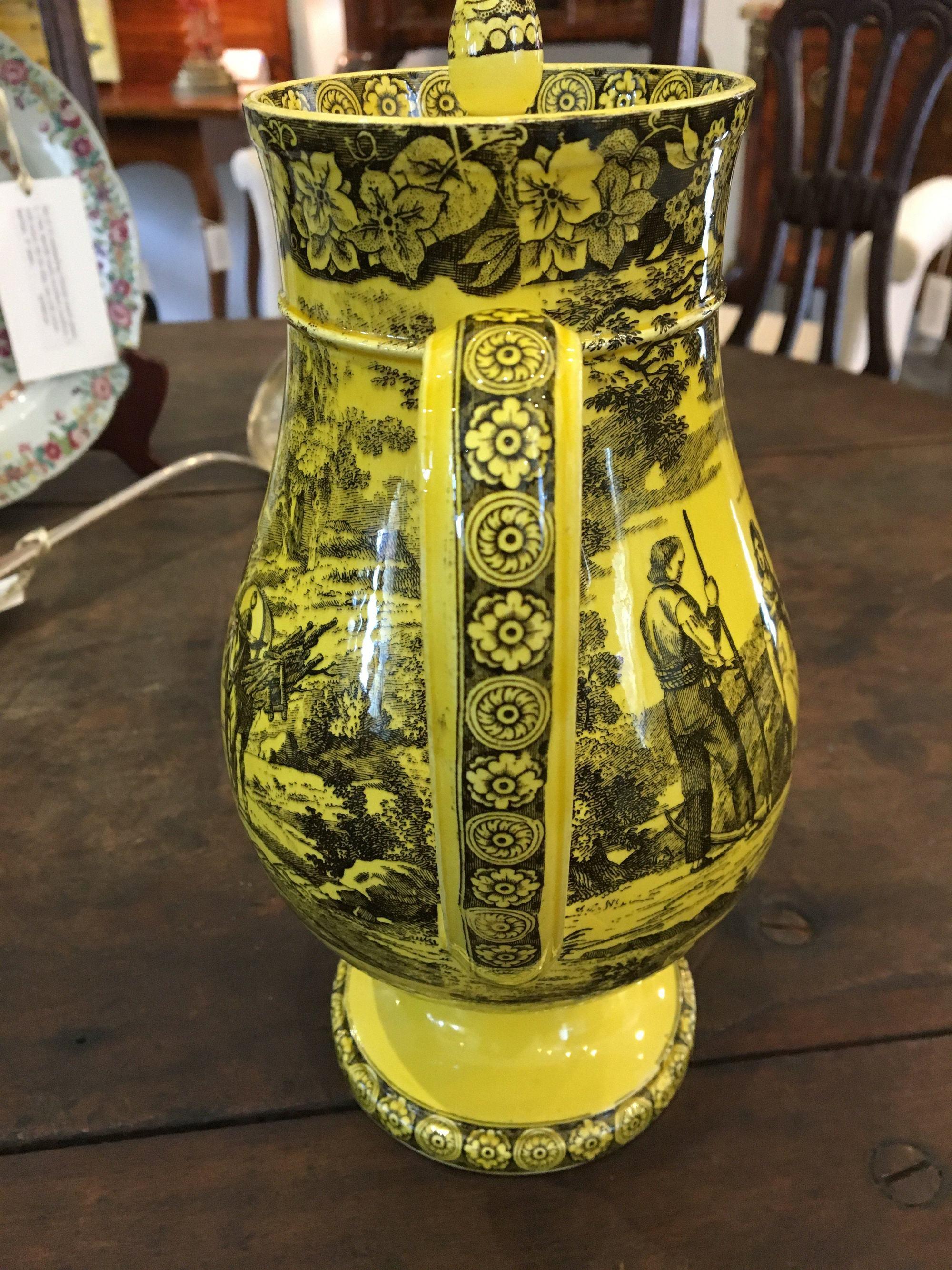 Rare Canary Yellow Creil Coffee Pot, 1815-1820 at 1stDibs