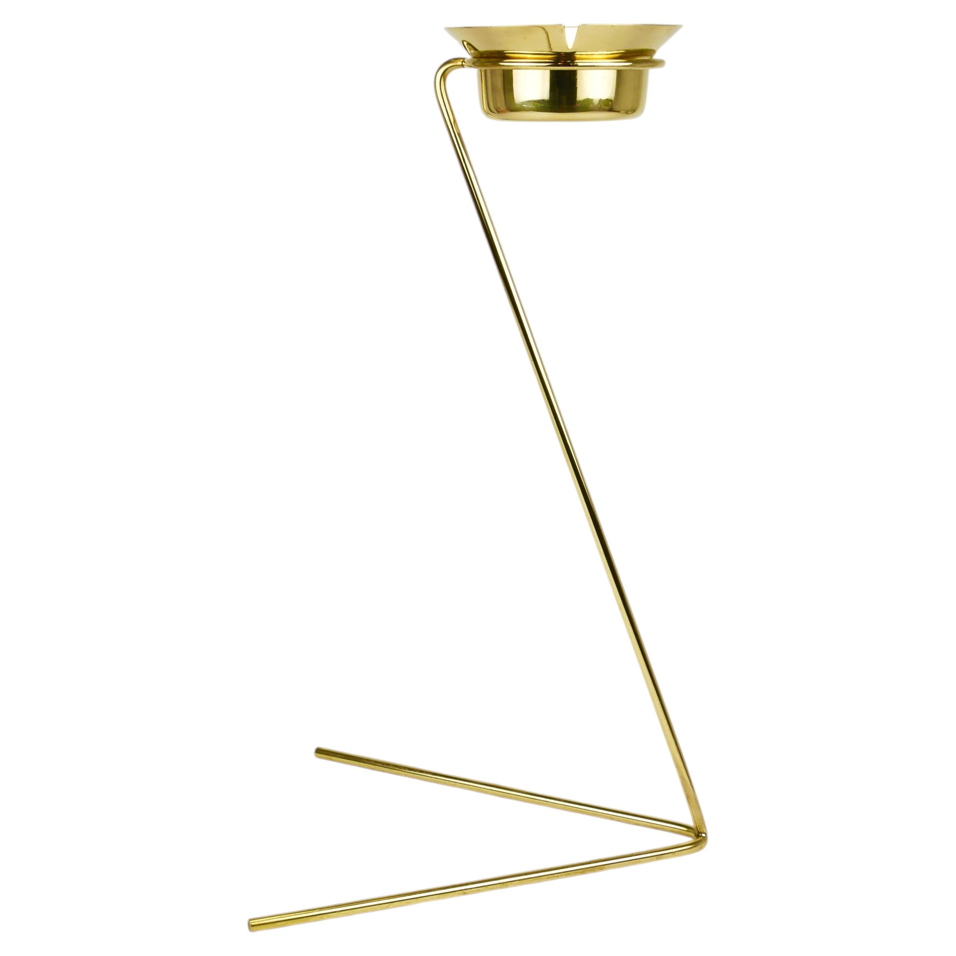 Rare Carl Auböck Brass Standing Floor Ashtray, Smoking Stand, Austria ...