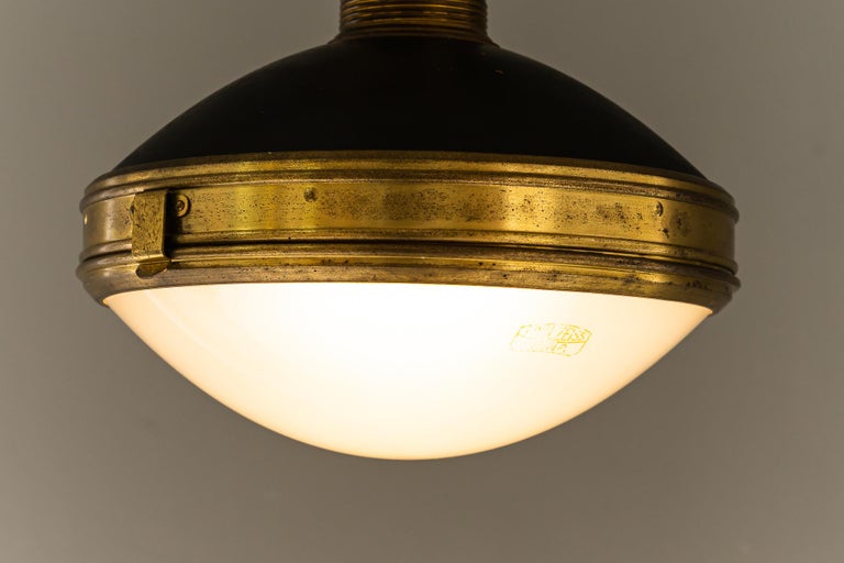 Rare Carl Zeiss Jena Ceiling Lamp with Original Glass Around 1930s ...