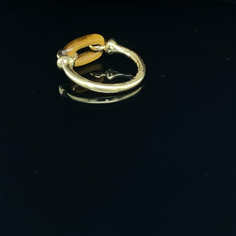 Rare Cartier 18k Gold and Tiger's Eye Ring For Sale at 1stDibs
