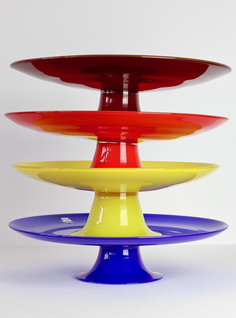 Rare Cenedese Vintage Italian Murano Glass Vibrant Red Colored Glass ...