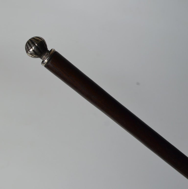 Rare Central Asian Caucasian Equestrian Silver Jeweled Riding Crop Whip ...
