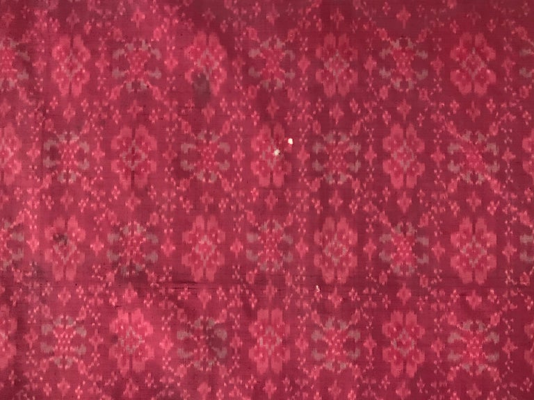 Ceremonial Silk Ikat from Sumatra with Stunning Motifs and Gold Leaf Detail For Sale at 1stDibs