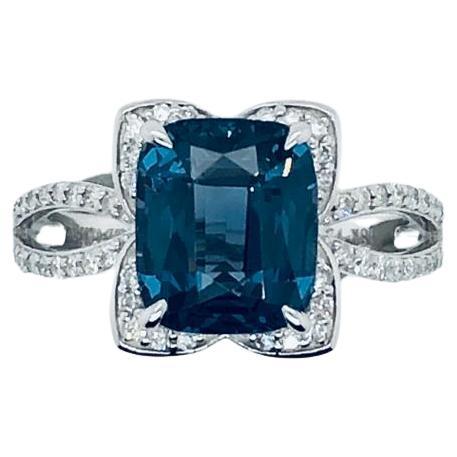 Natural 2.99 Carat Pink Spinel and Diamond Cocktail Ring Set in 18 ...