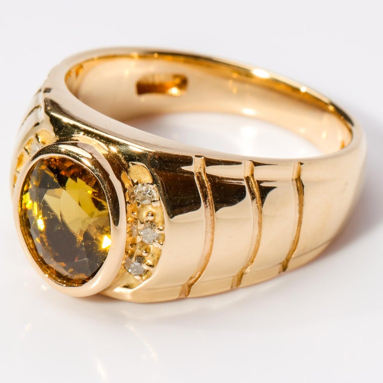 Rare Certified Fancy Tourmaline Men's Ring at 1stDibs | tourmaline mens ...