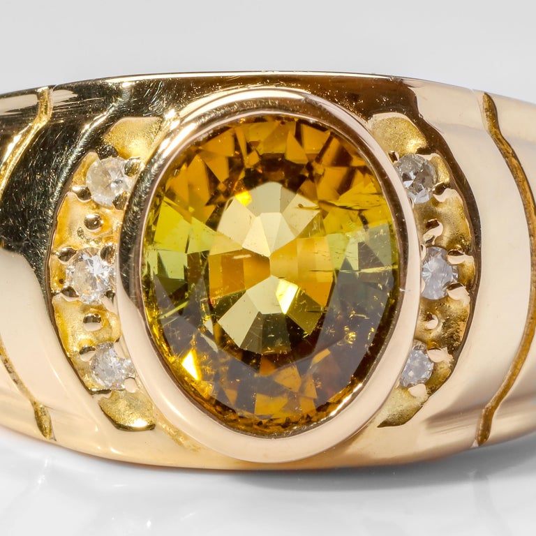 Rare Certified Fancy Tourmaline Men's Ring at 1stDibs | tourmaline mens ...