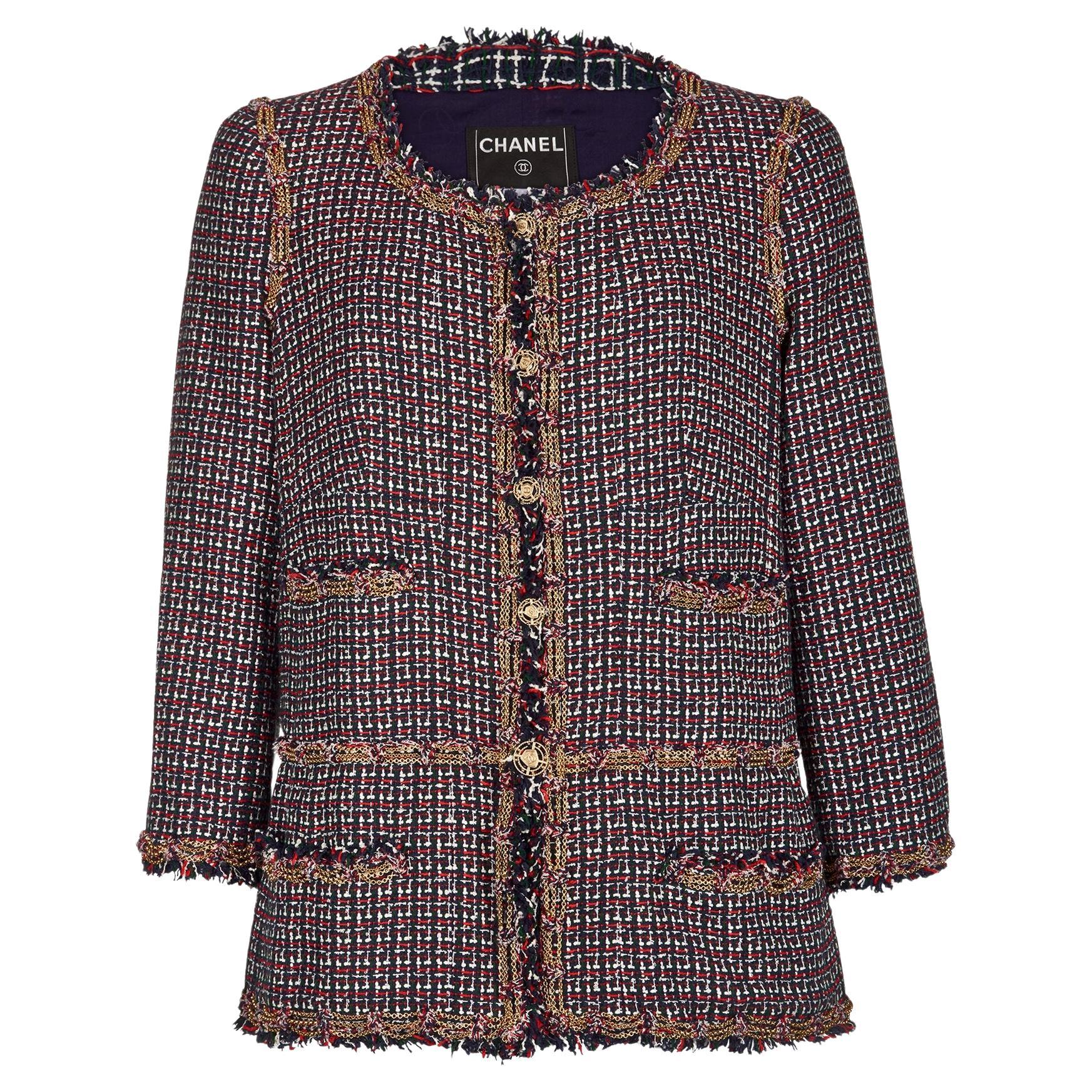 Rare Chain Tweed Jacket For Sale at 1stDibs