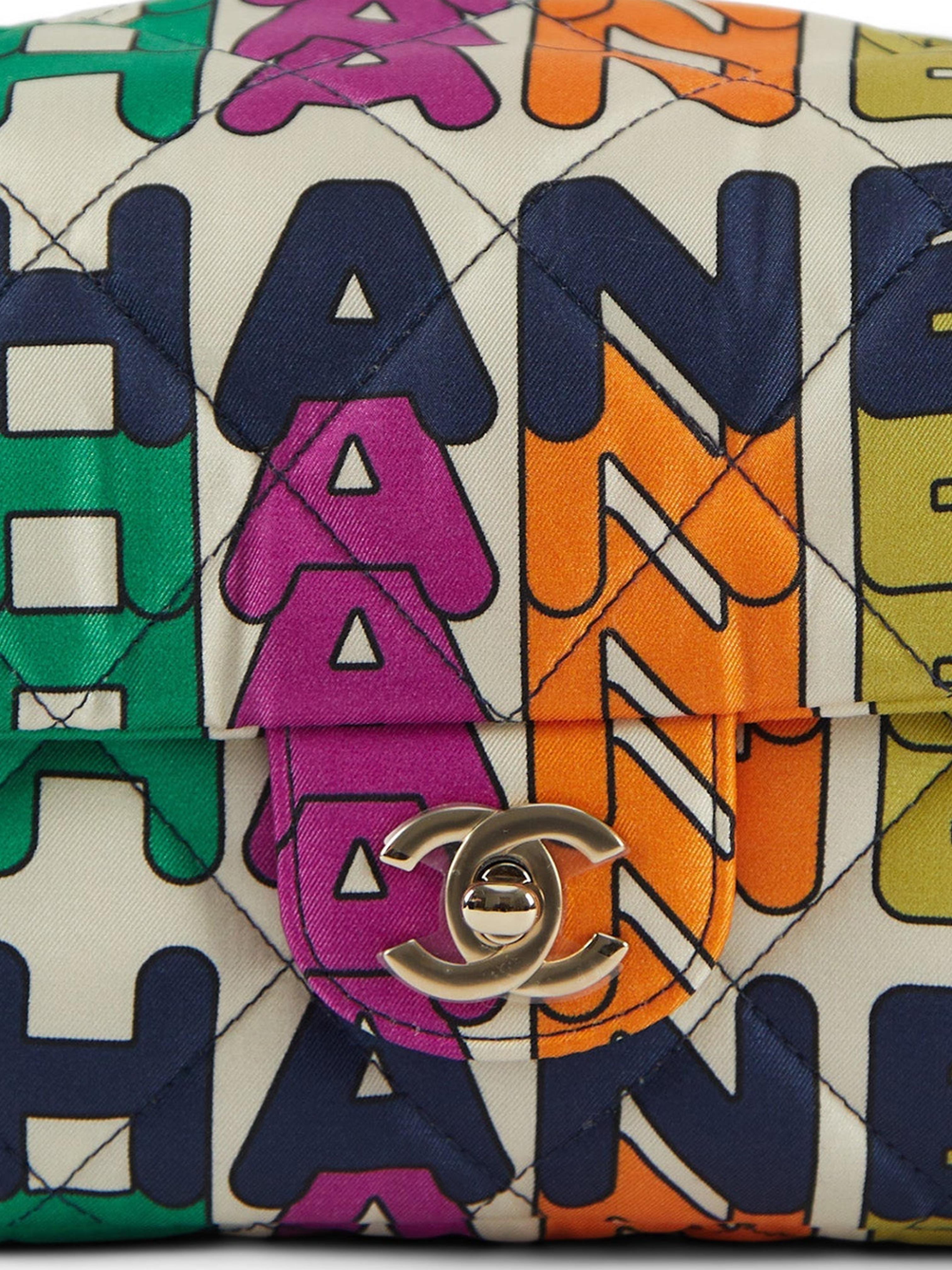 RARE CHANEL 21K RAINBOW FLAP BAG Multicolor with Gold-tone Hardware For ...