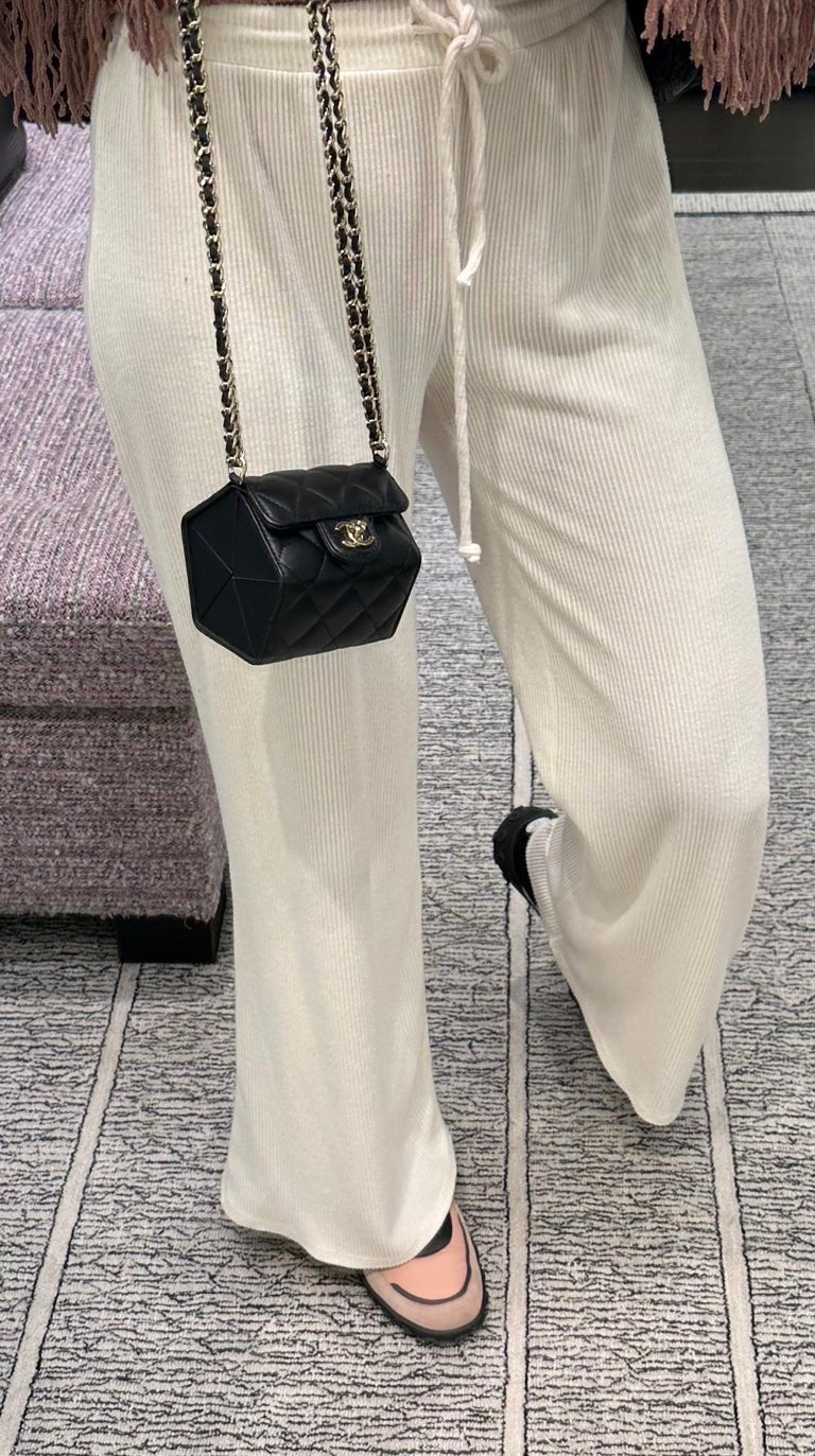 Rare Chanel Unfolding Octagon Inspired Precious Keepsake Treasure Box Flap Bag For Sale at 1stDibs