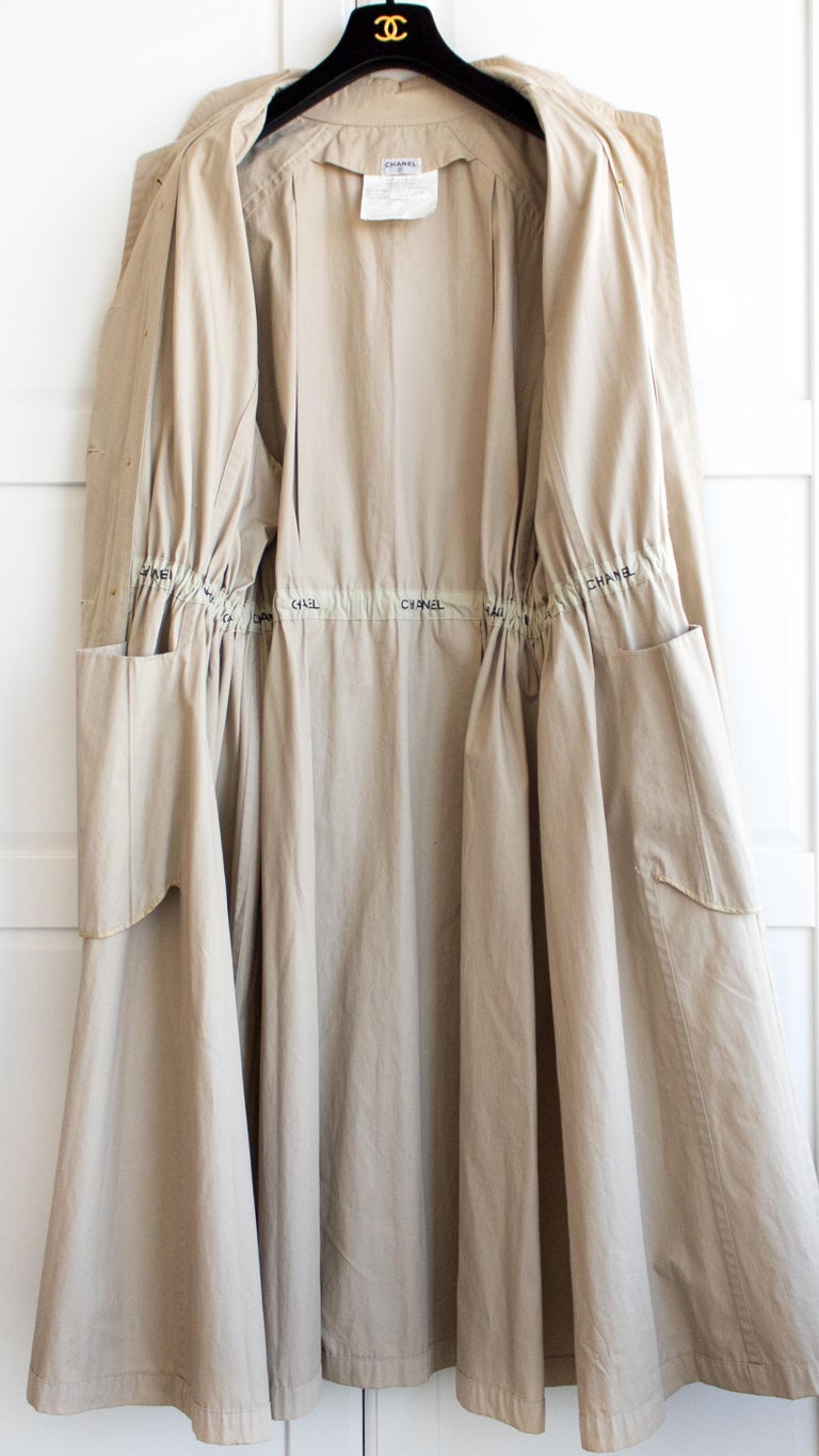 Rare Chanel Vintage Spring 1994 Beige Runway 94P Oversized Trench Coat ...