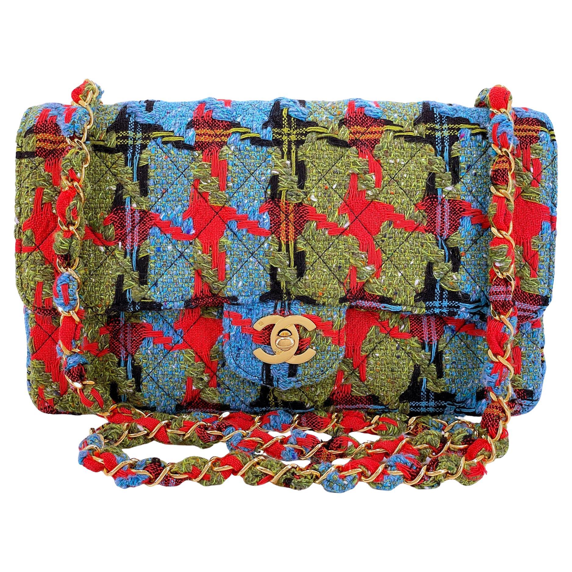 Chanel 16C Paris Seoul Rainbow Crochet Flap Bag RHW 68424 For Sale at ...